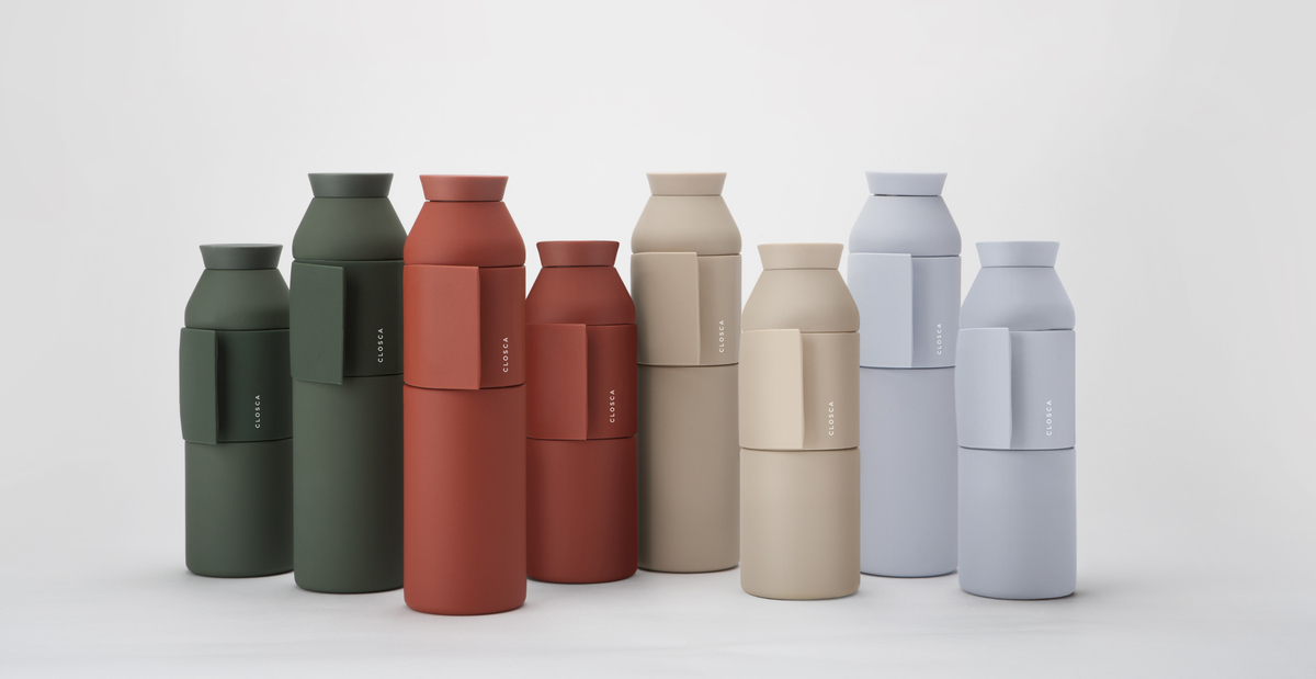 Closca Bottle Wave. Botella de agua sostenible diseñada por Closca